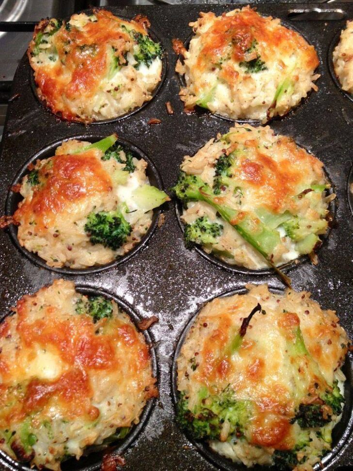 Baked Cheddar Broccoli Rice Cups – Phitip Recipes