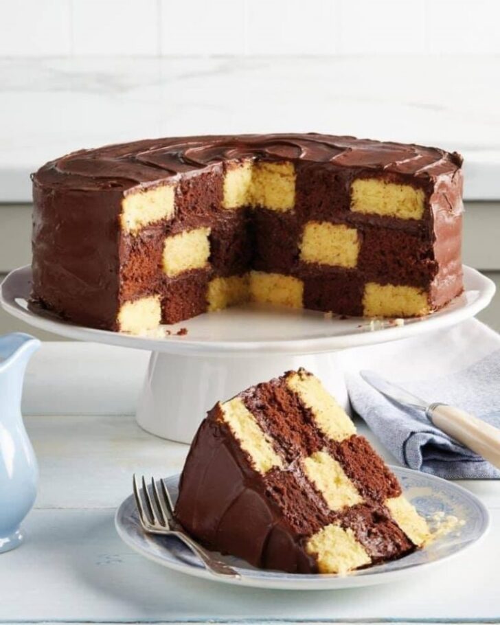 CHECKER BOARD CAKE – Phitip Recipes