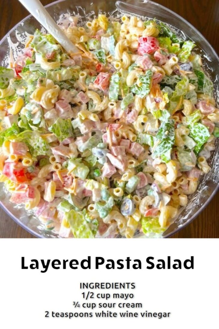 Layered Pasta Salad – Phitip Recipes