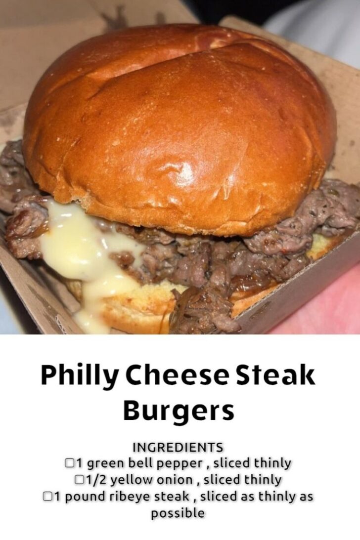 Easy Philly Cheese Steak Burgers – Phitip Recipes