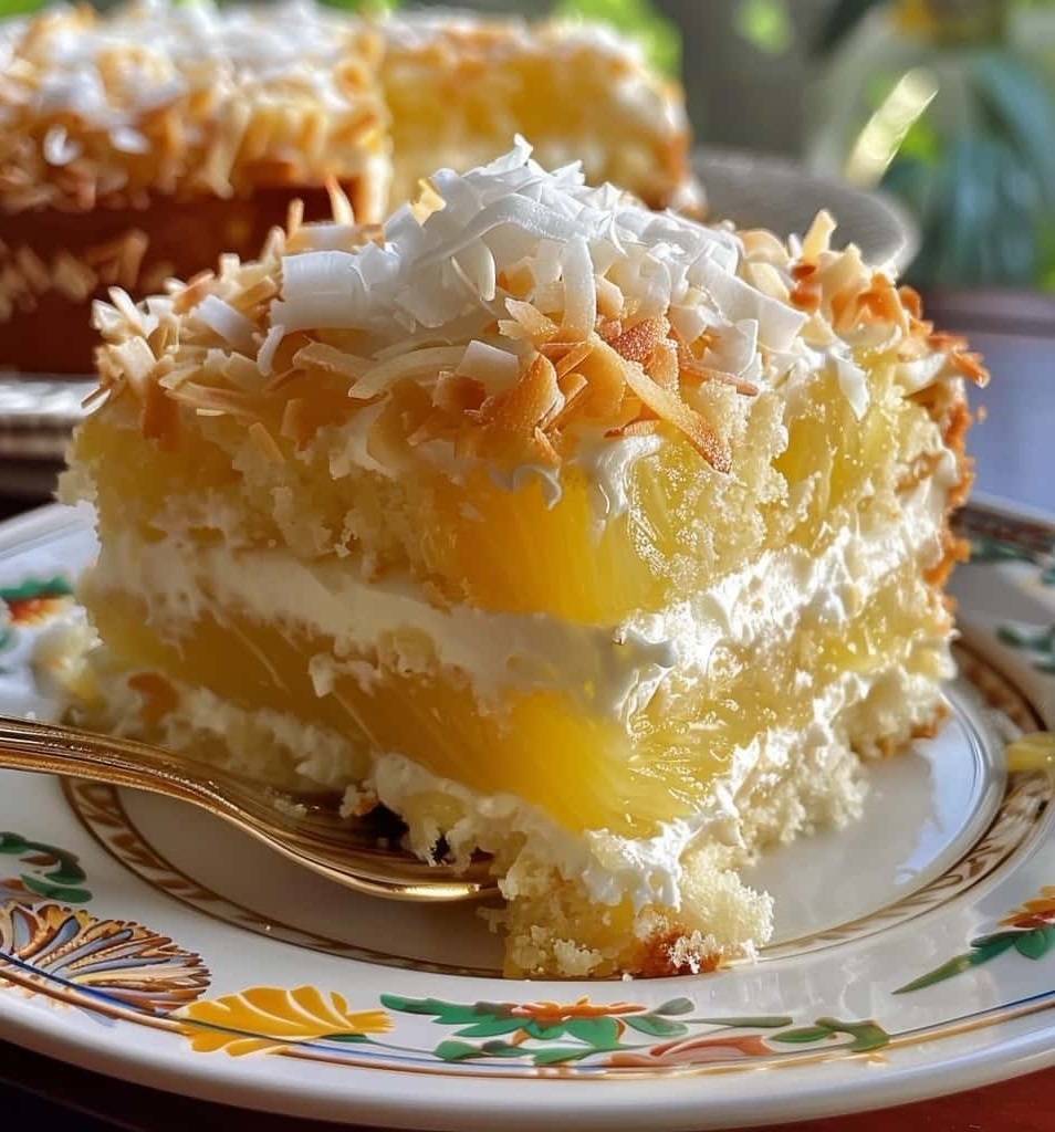 Pineapple Coconut Dream Cake – Phitip Recipes